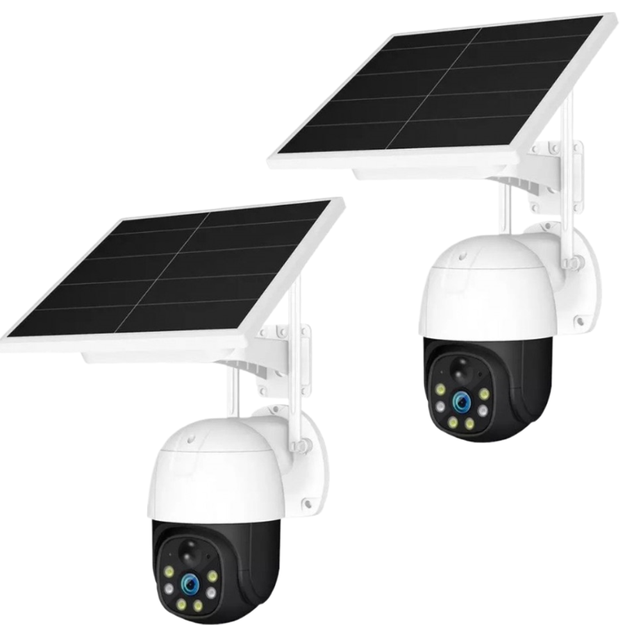 Pachet 1+1 Camera De Supraveghere Solara 4G Cartela SIM 5 MP, Zoom 10X ...
